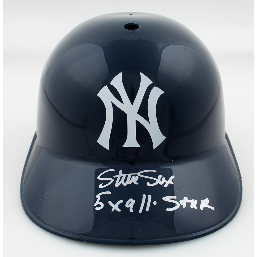 Steve Sax Signed Yankees Full-Size Batting Helmet Inscribed "5x All ...