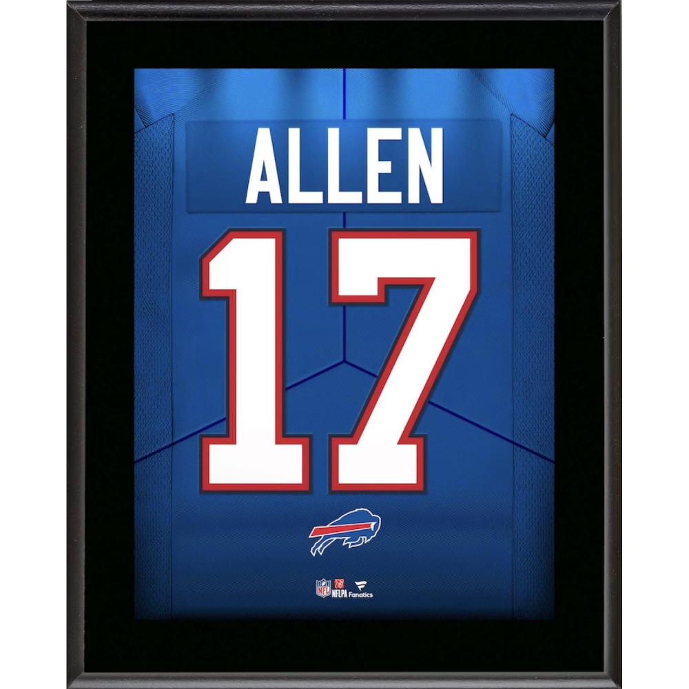 Josh Allen Bills Jersey Number Framed Plaque | Pristine Auction