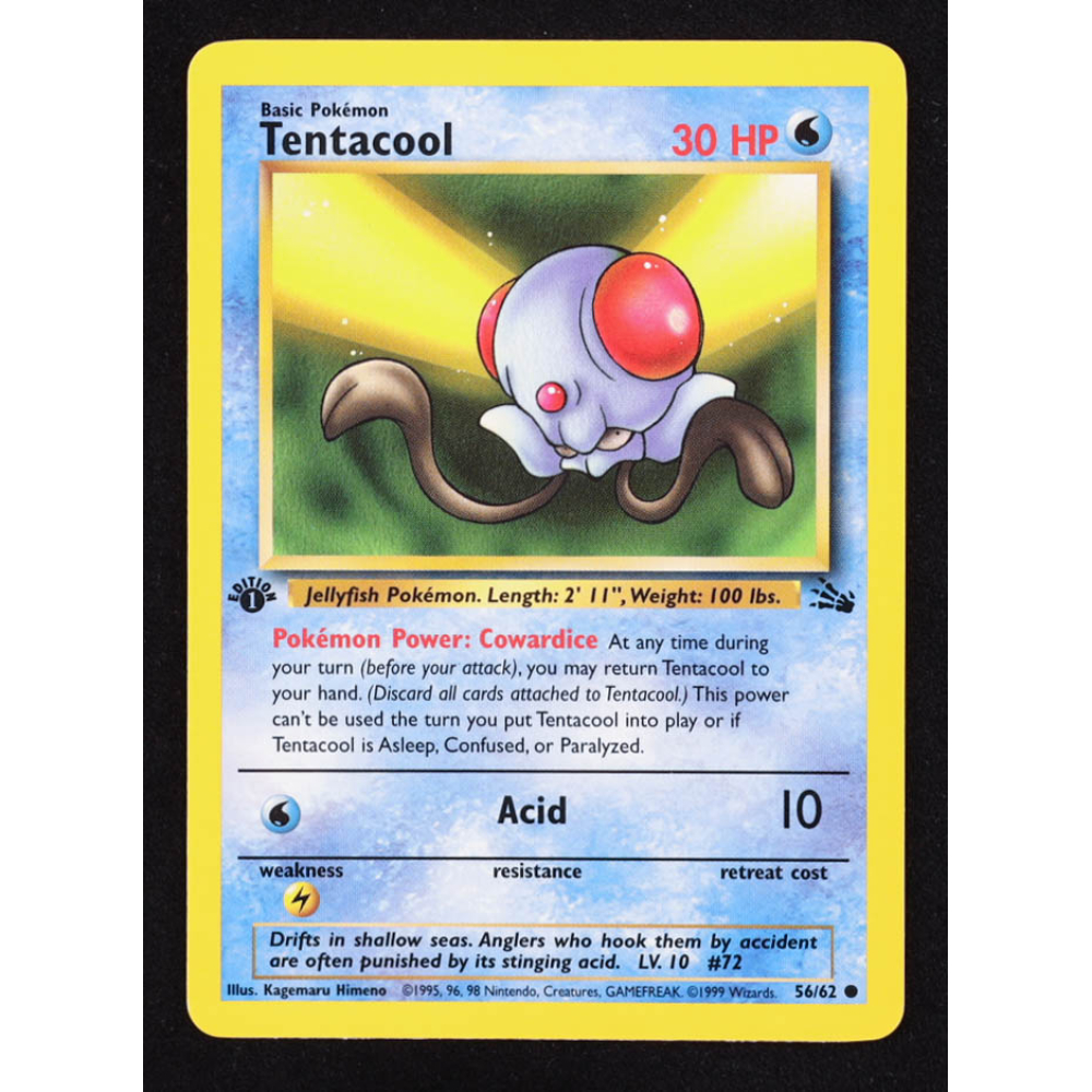 Tentacool Pokemon 1999 Fossil #56 | Pristine Auction