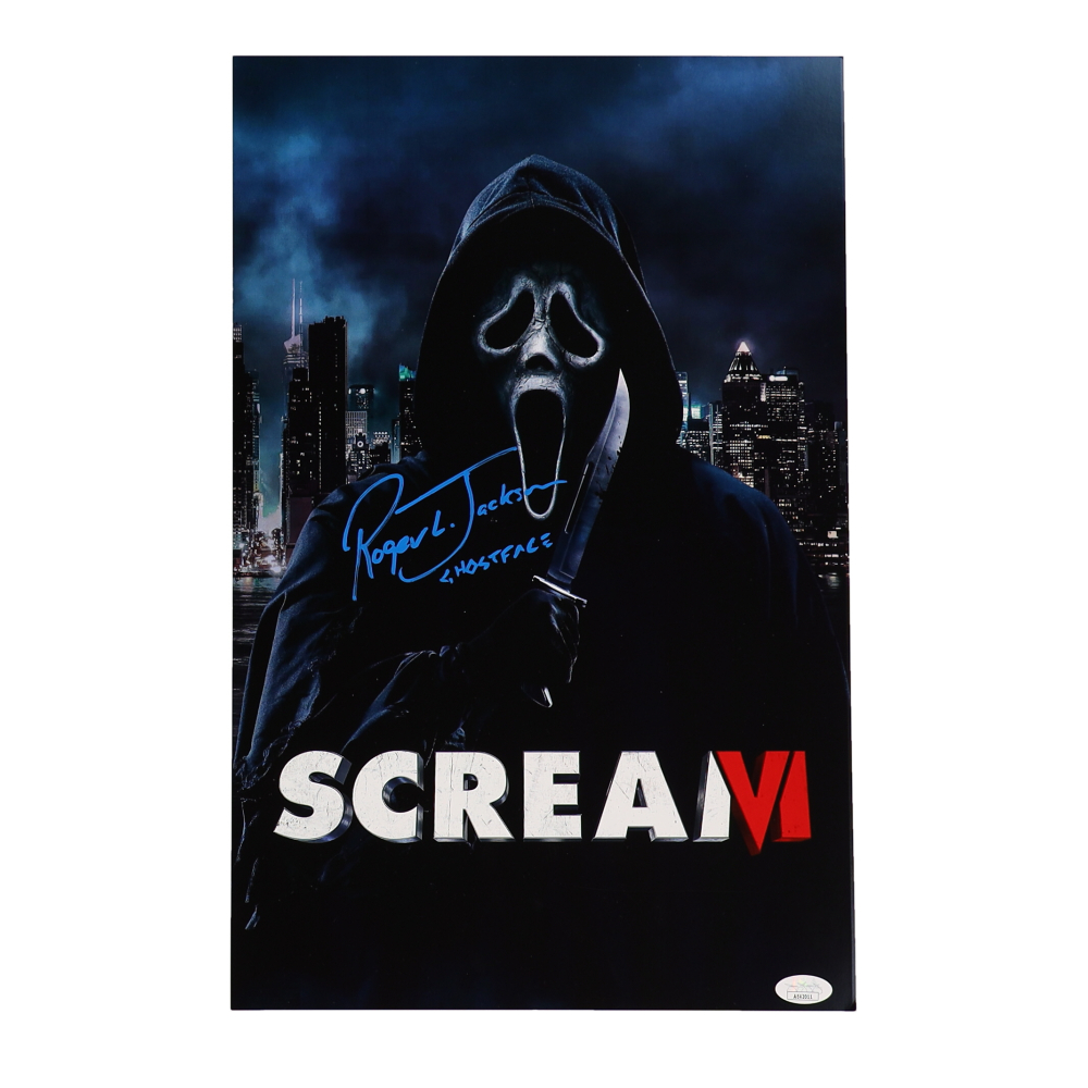Roger L. Jackson Signed "Scream VI" 11x17 Photo Inscribed "Ghostface ...