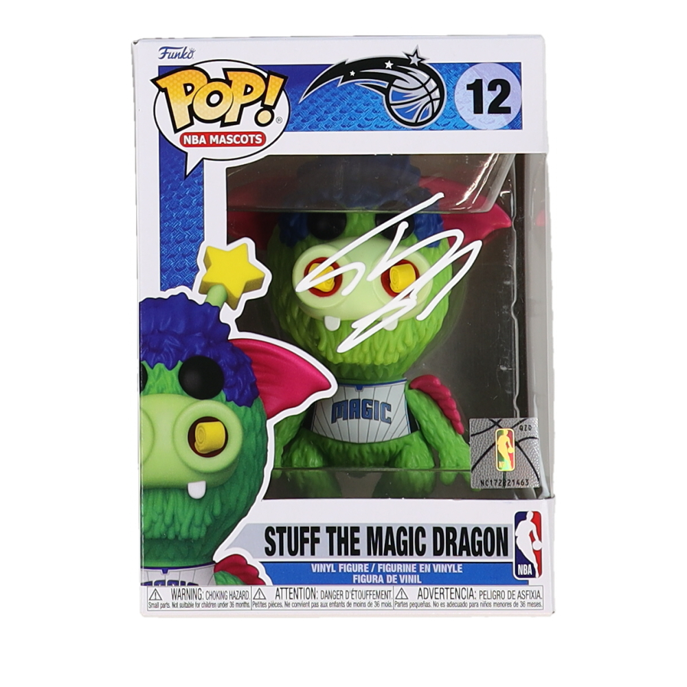 Shaquille O'Neal Signed "Magic" #12 Stuff The Magic Dragon Funko Pop ...