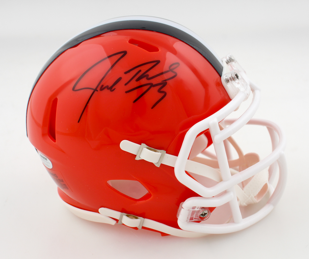 Joe Thomas Signed Browns Speed Mini Helmet (Schwartz) | Pristine Auction