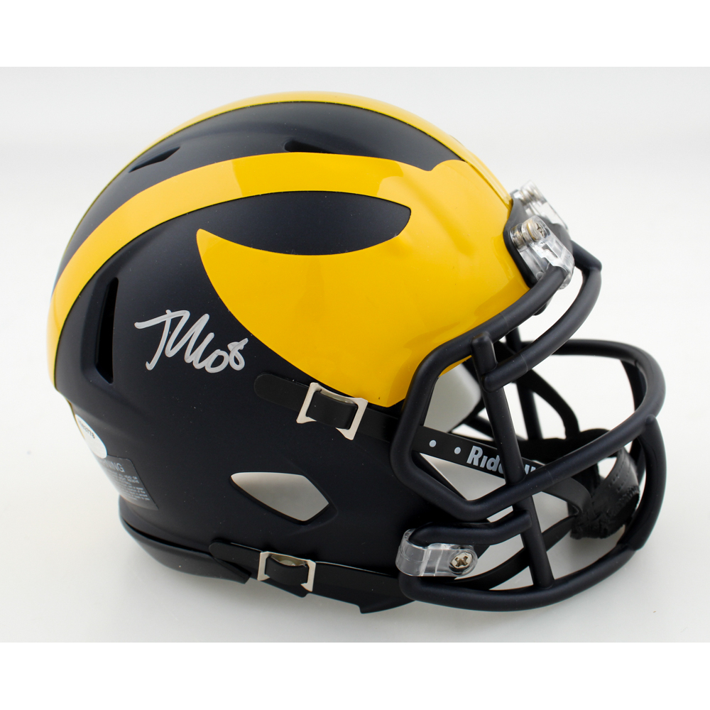 Tyler Morris Signed Michigan Wolverines Speed Mini Helmet (Schwartz ...