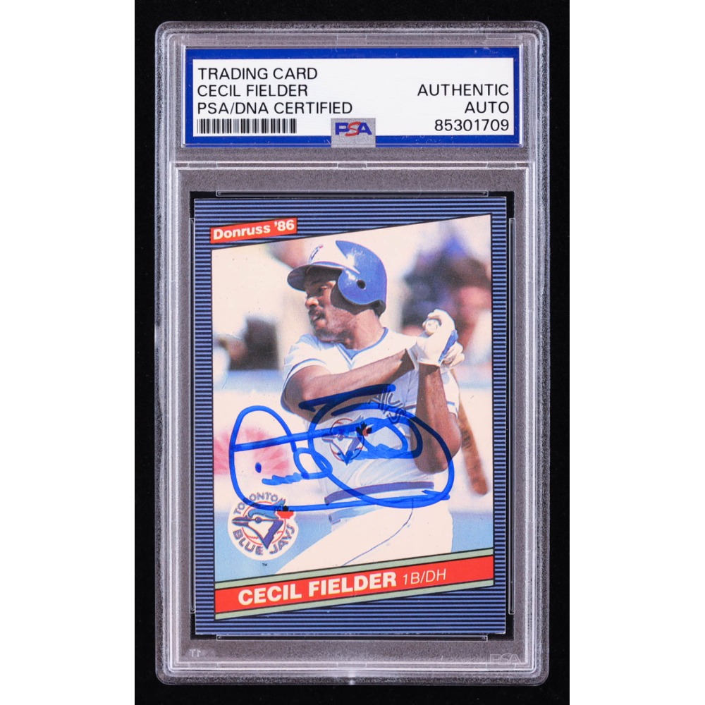 Cecil Fielder Signed 1986 Donruss #512 RC (PSA) | Pristine Auction
