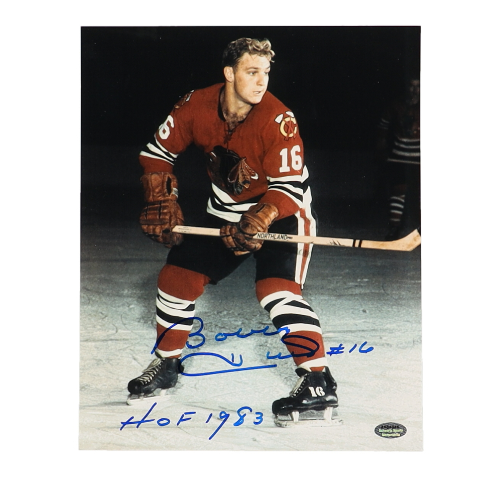Bobby Hull Signed Blackhawks 8x10 Photo Inscribed "HOF 1983" (Schwartz ...