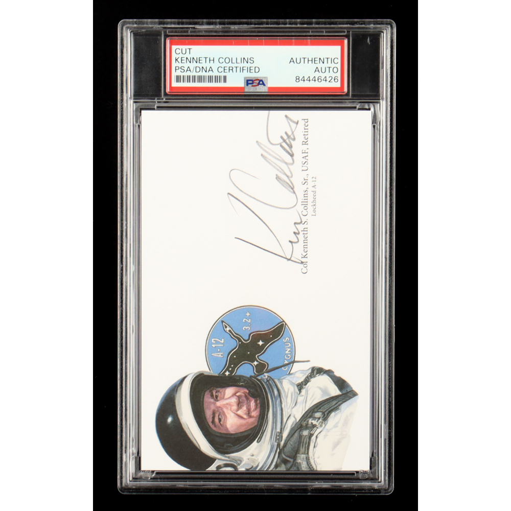 Ken Collins Signed Cut With Portrait Art (PSA) | Pristine Auction