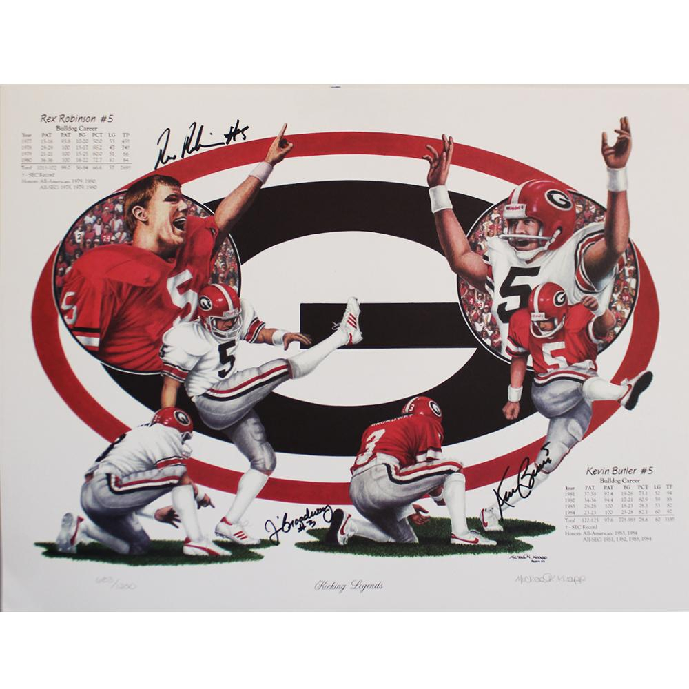 Kevin Butler, Jim Broadway and Rex Robinson Siged LE Georgia Bulldogs ...