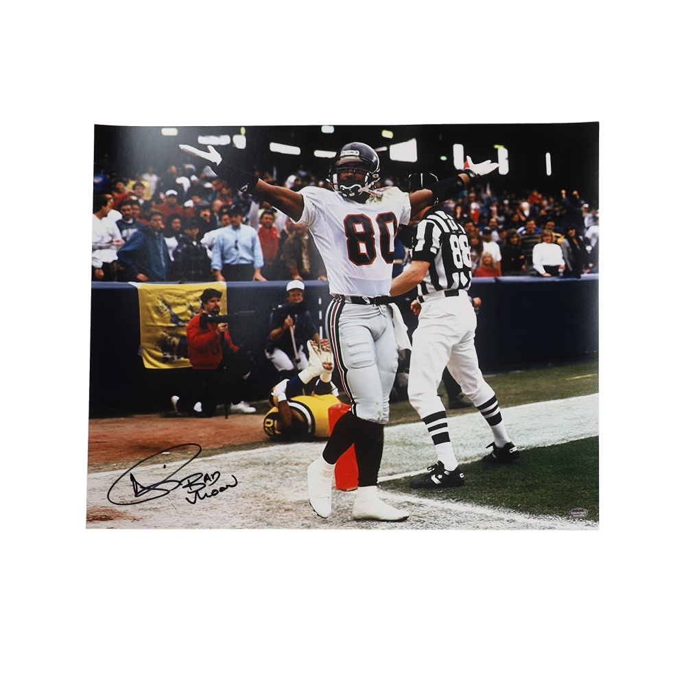 Andre Rison Signed Falcons 16x20 Photo Inscribed "Bad Moon" (Schwartz ...