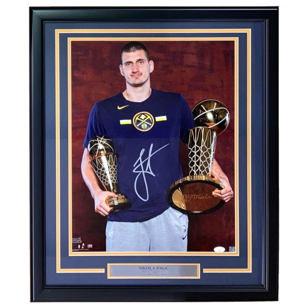 Nikola Jokic Signed Nuggets Custom Framed Photo (JSA) | Pristine Auction