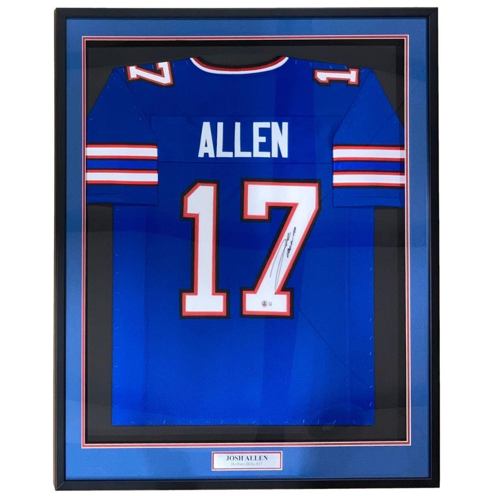 Josh Allen Signed Custom Framed Jersey Display (Beckett) | Pristine Auction