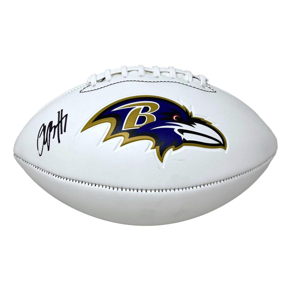 Rashod Bateman Signed Ravens Logo Football (Beckett) | Pristine Auction