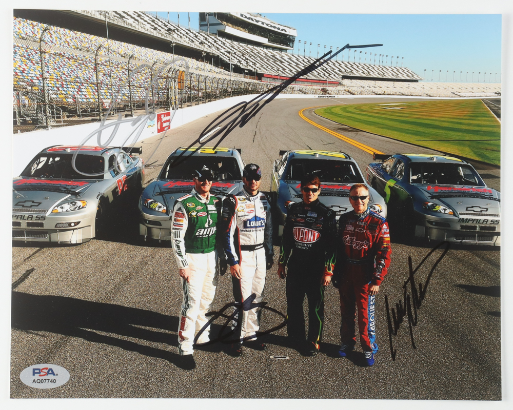 Jeff Gordon, Dale Earnhardt Jr., Jimmie Johnson & Mark Martin Signed ...