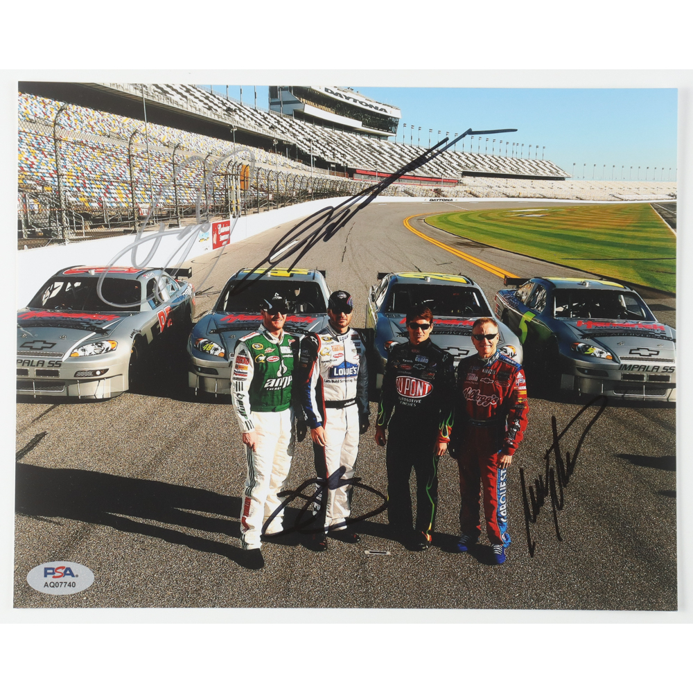 Jeff Gordon, Dale Earnhardt Jr., Jimmie Johnson & Mark Martin Signed ...