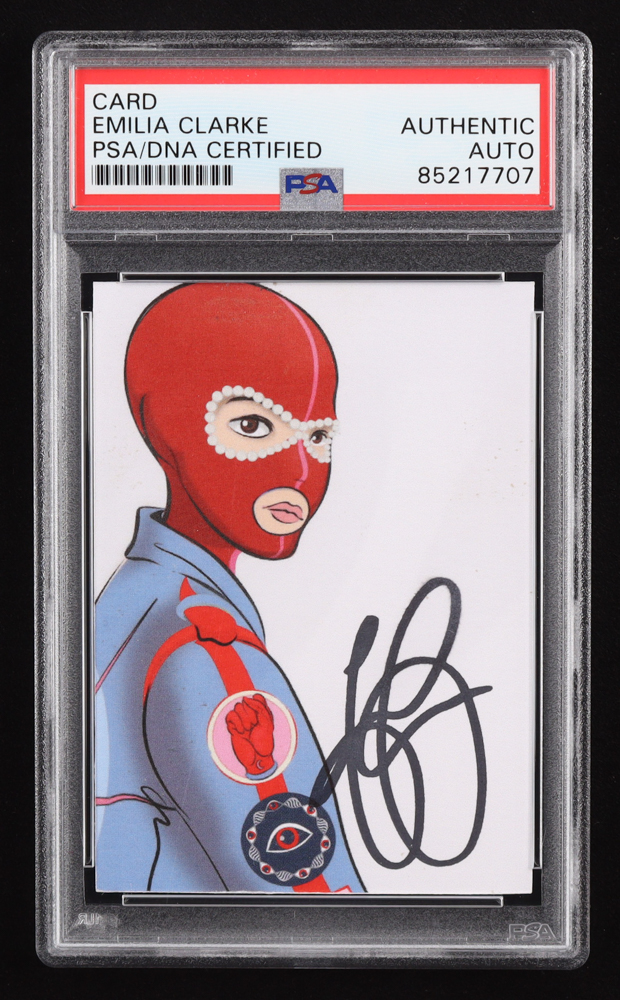 Emilia Clarke Signed Custom Trading Card (PSA) | Pristine Auction