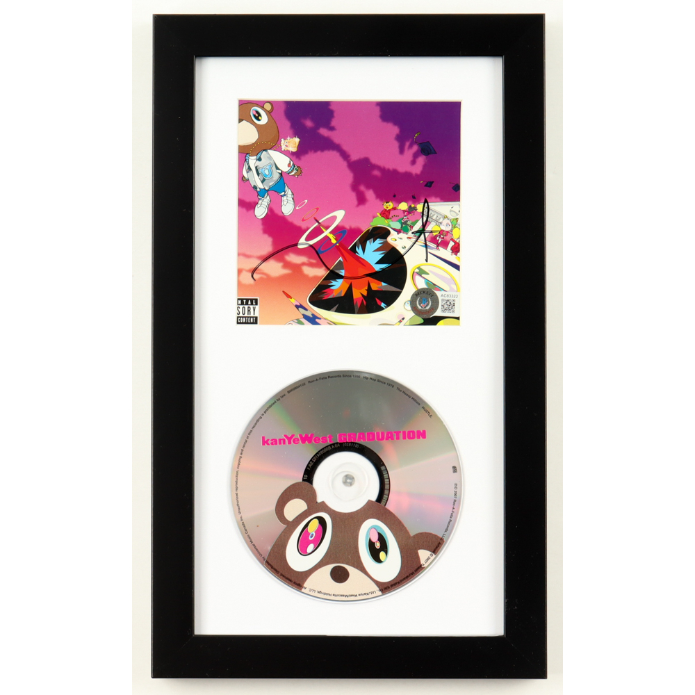 Kanye West Signed Custom Framed "Graduation" CD Insert Display (Beckett ...