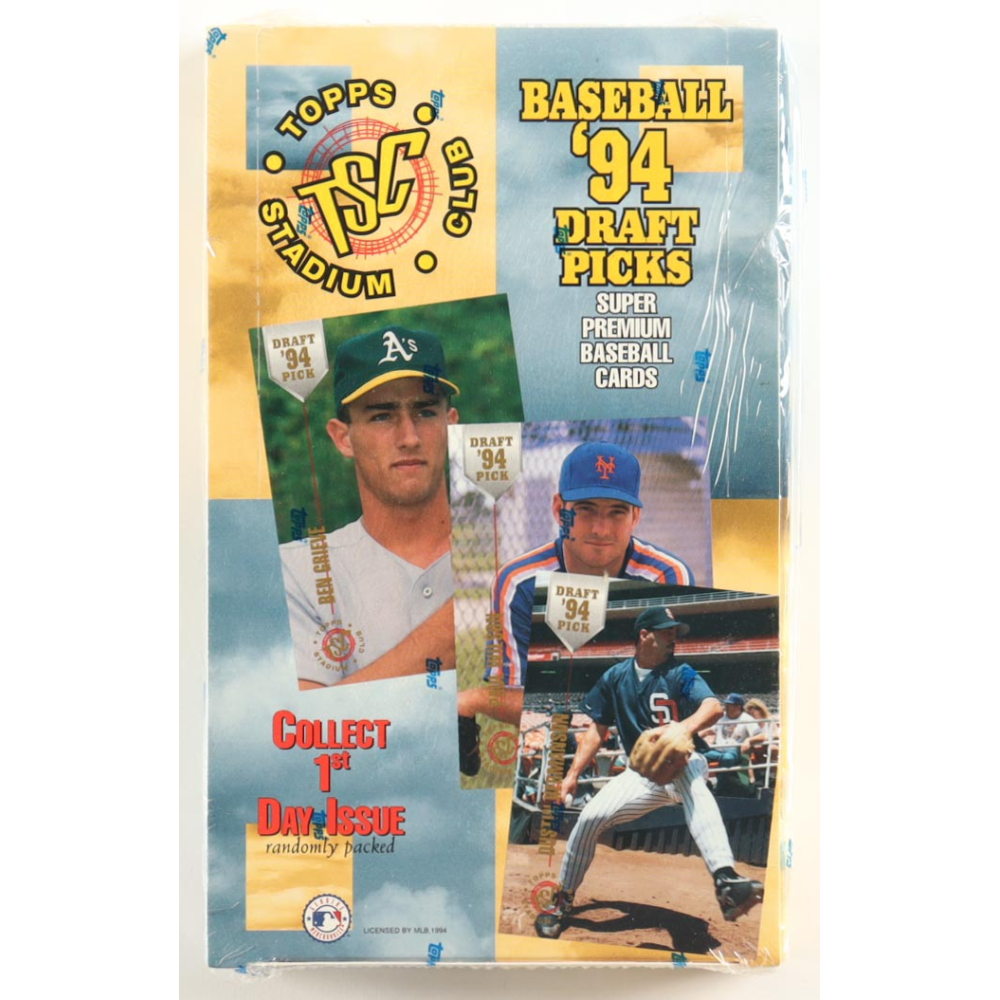 1994 Topps Stadium Club Draft Picks Baseball Hobby Box with (24) Packs ...
