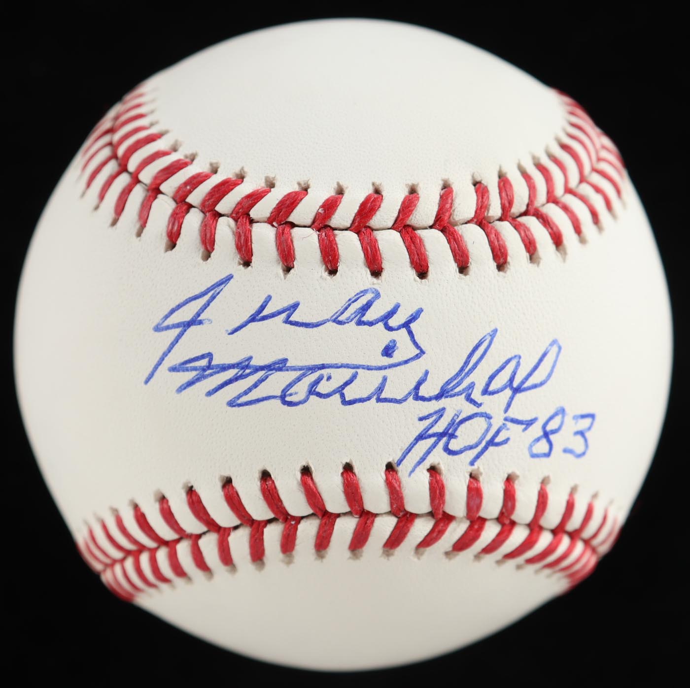 Juan Marichal Signed OML Baseball Inscribed "HOF 83" (Schwartz ...
