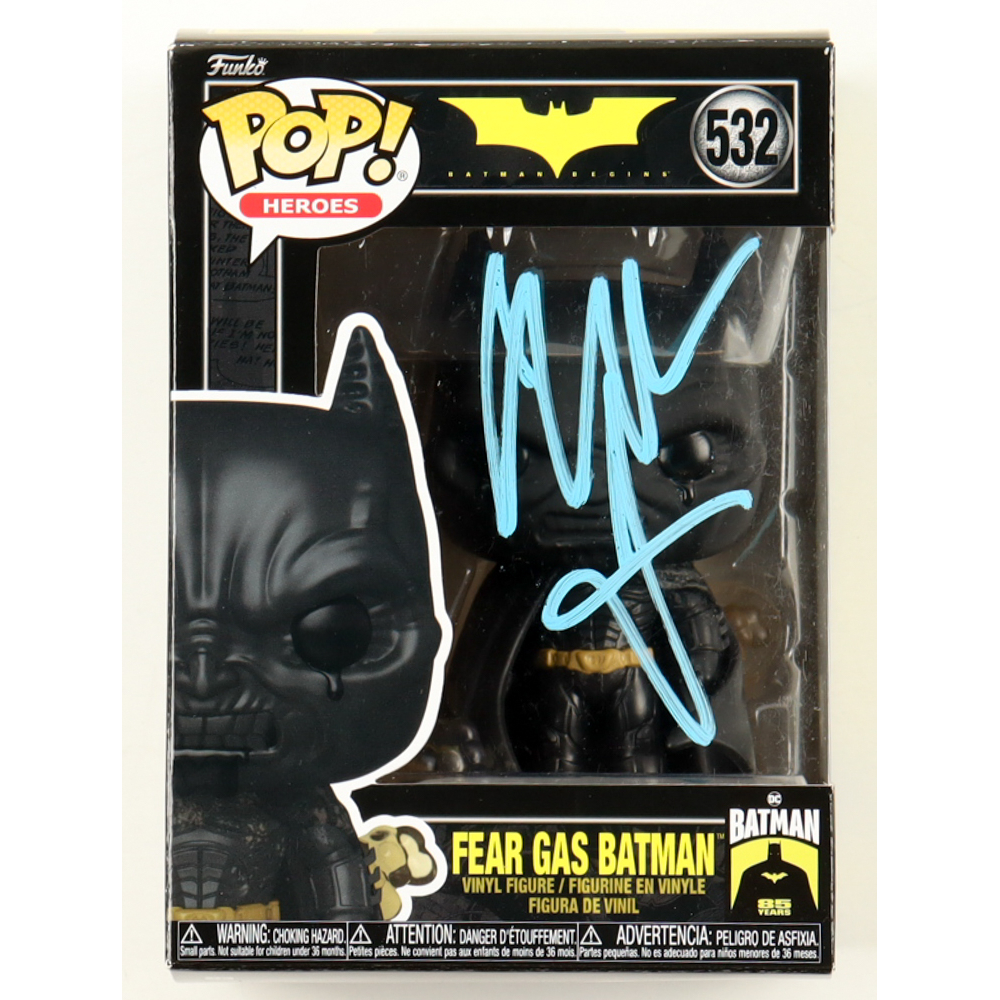Christian Bale Signed "Batman Begins" #532 Fear Gas Batman Funko Pop! Vinyl Figure (AutographCOA ...