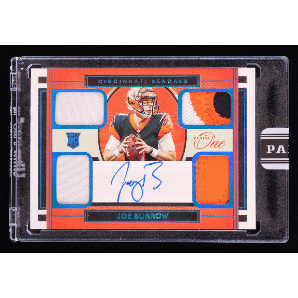 Joe Burrow 2020 Panini One Platinum #71 Jersey Autograph #1/1 RC ...