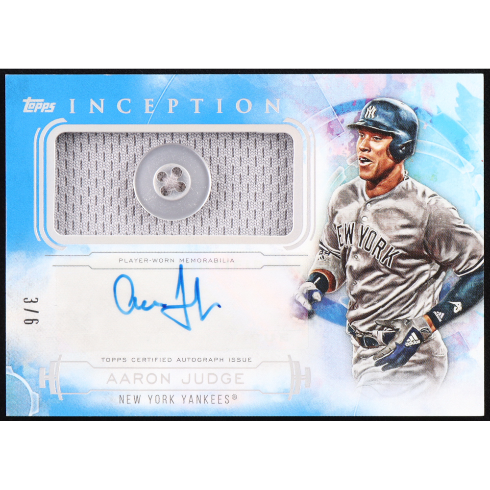 Aaron Judge 2019 Topps Inception Patch Autographs Blue #IAPAJ #3/6 ...