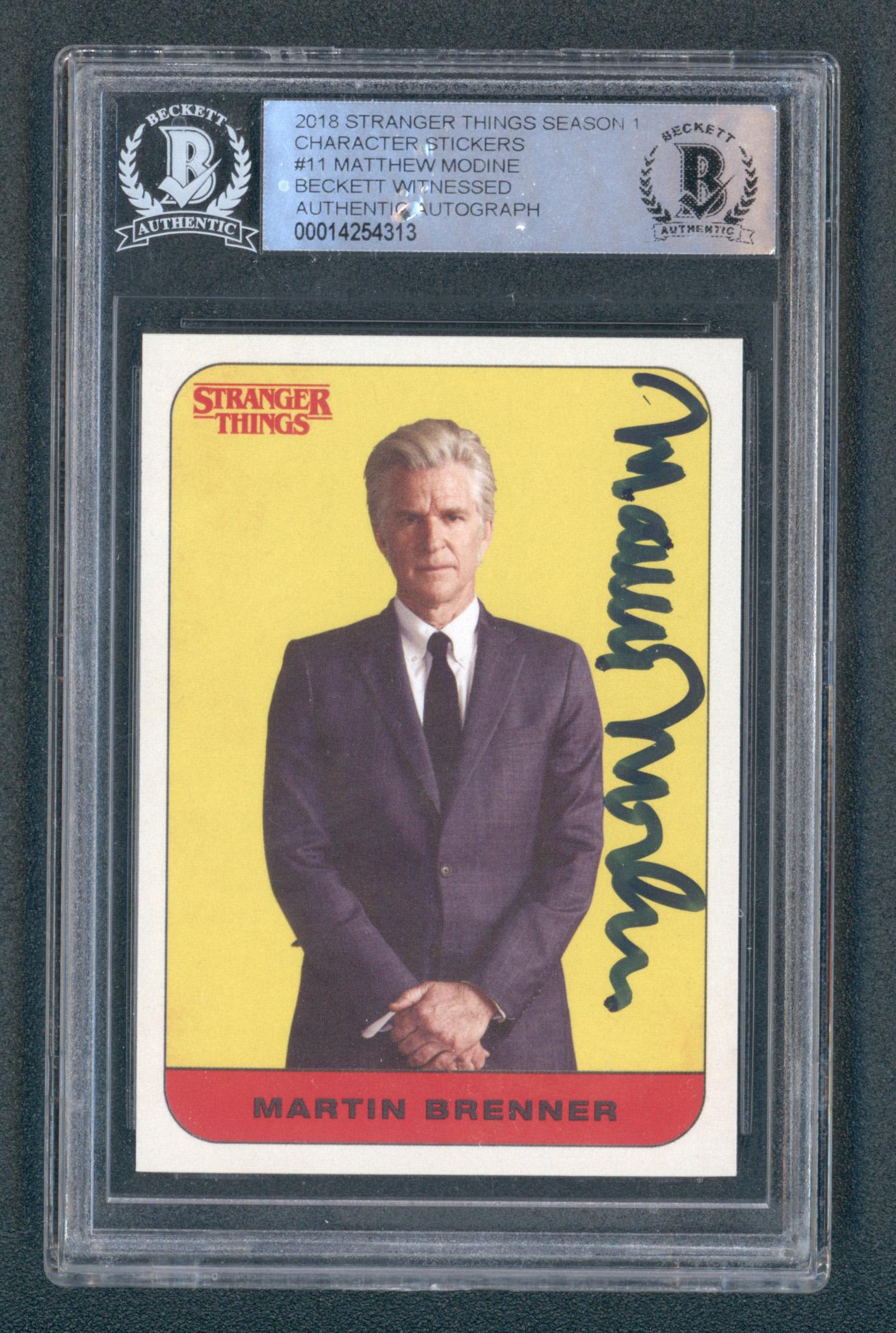Matthew Modine Signed 2018 Stranger Things Season 1 Character Stickers ...