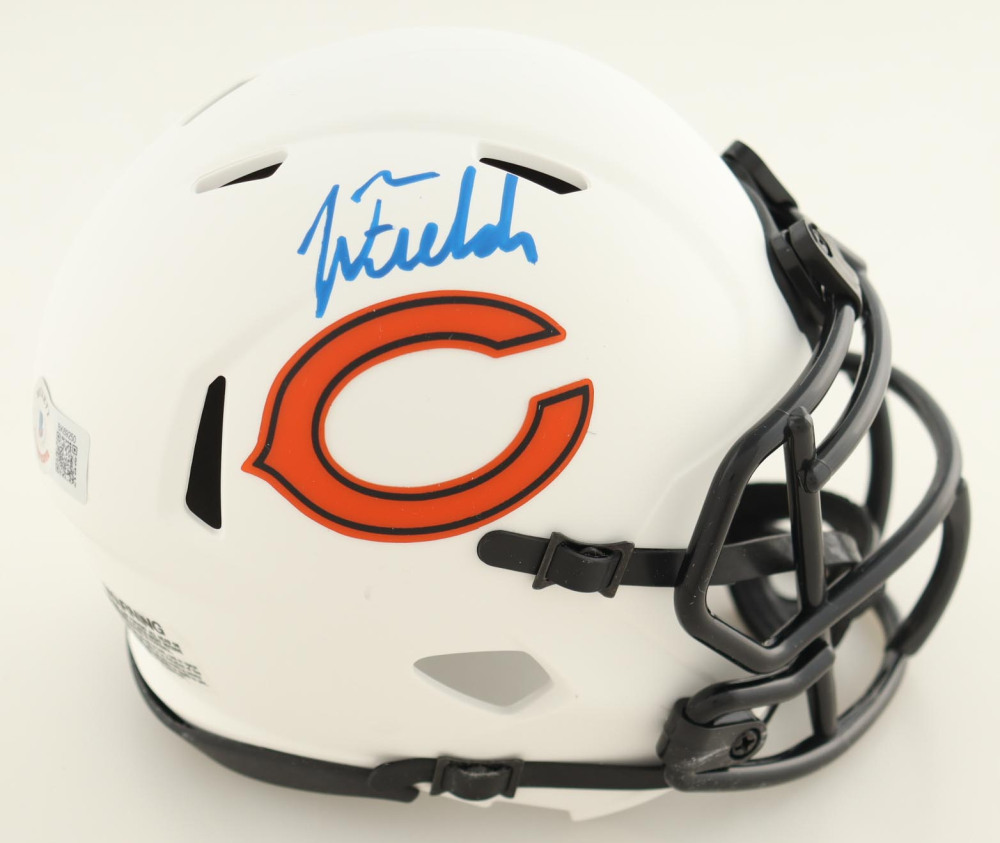 Justin Fields Signed Bears Lunar Eclipse Alternate Speed Mini Helmet ...