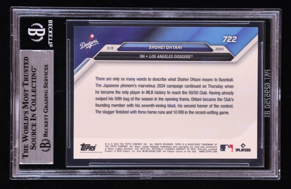 Shohei Ohtani 2024 Topps Now #722 (BGS 9) | Pristine Auction