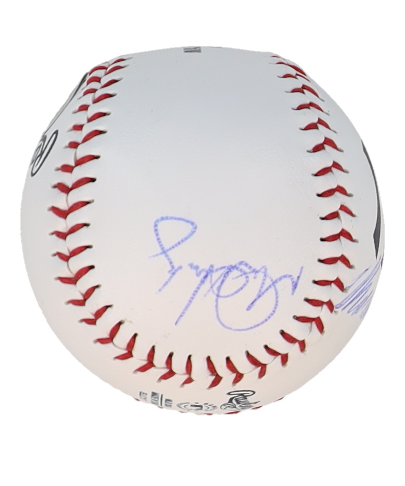 Michael Kay & Mike Harkey Signed OML Yankees Logo Baseball (Beckett ...