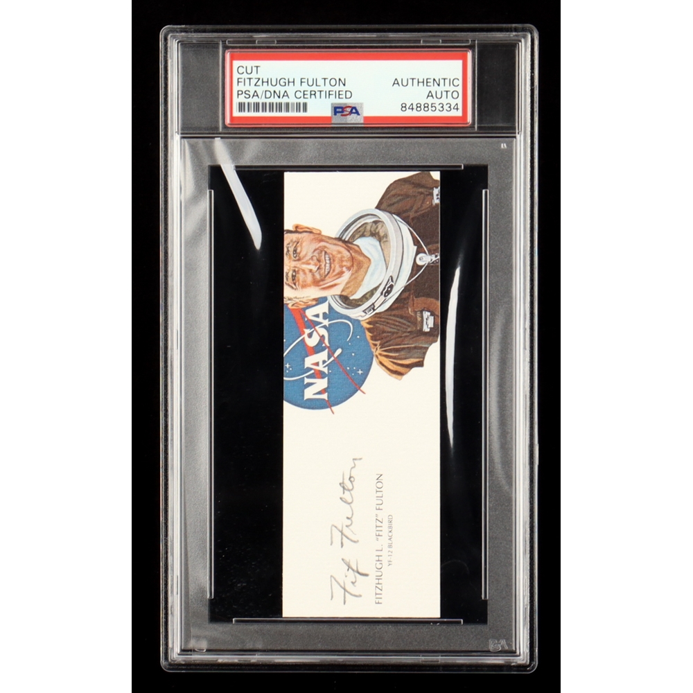 Fitz Fulton Signed 2x5 Cut with Portrait NASA Test Pilot (PSA ...