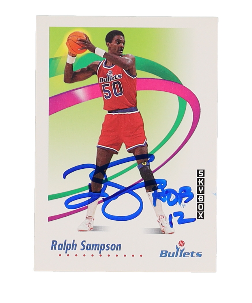Ralph Sampson Signed 1991-92 SkyBox #651 Inscribed "HOF 12" (Schwartz ...