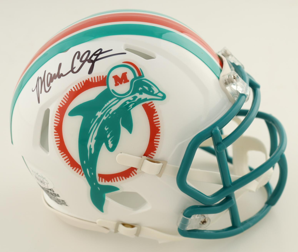 Mark Clayton Signed Dolphins Throwback Speed Mini Helmet (JSA ...
