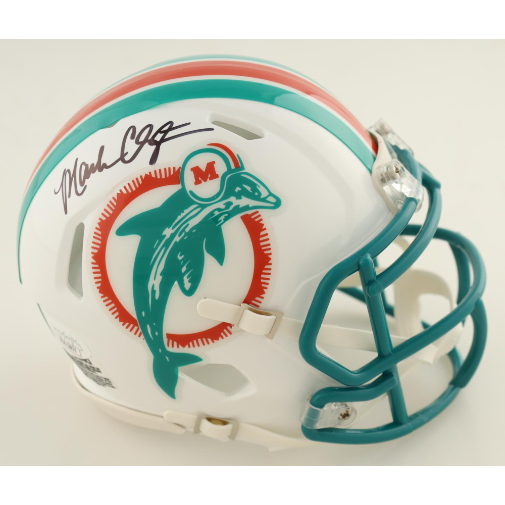 Mark Clayton Signed Dolphins Throwback Speed Mini Helmet (JSA ...