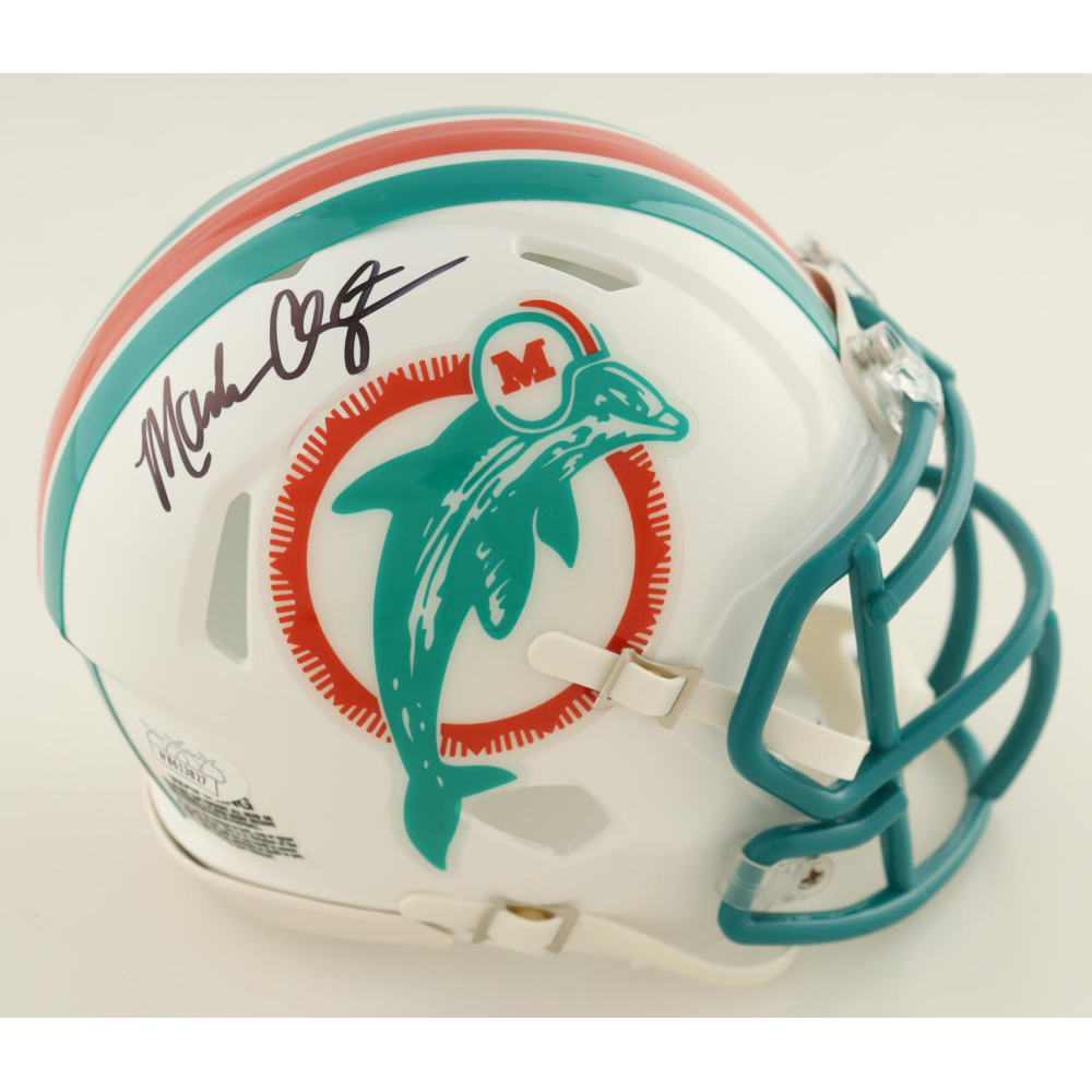Mark Clayton Signed Dolphins Throwback Speed Mini Helmet (JSA ...