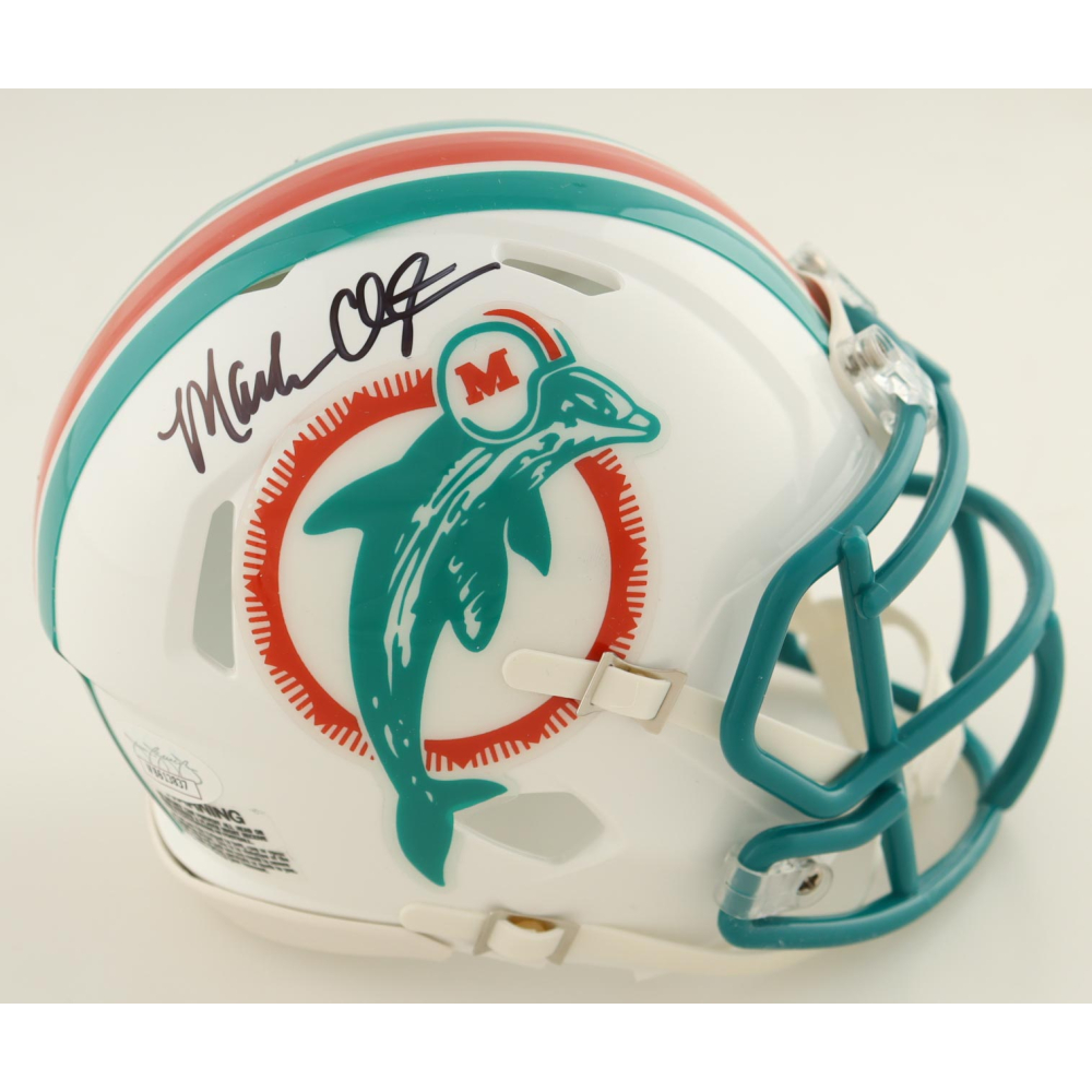 Mark Clayton Signed Dolphins Throwback Speed Mini Helmet (JSA ...