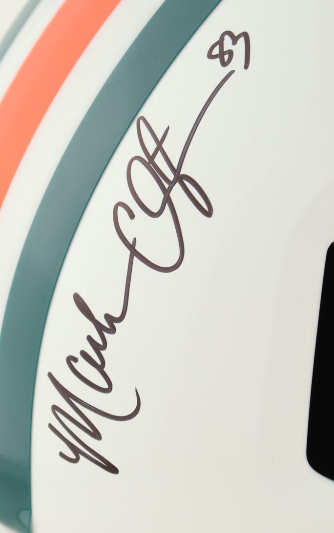 Mark Clayton Signed Dolphins Full-Size Throwback Speed Helmet (JSA ...