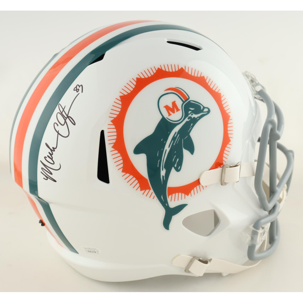 Mark Clayton Signed Dolphins Full-Size Throwback Speed Helmet (JSA ...