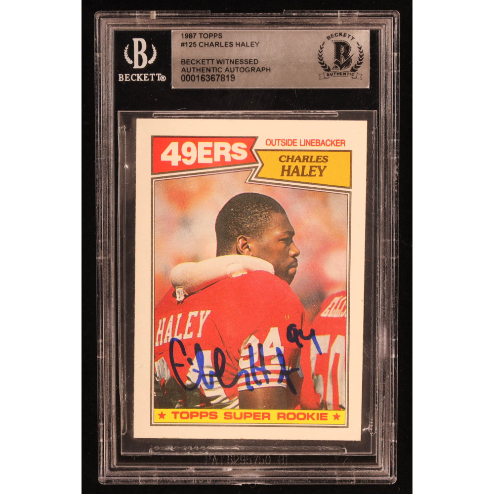 Charles Haley Signed 1987 Topps #125 RC (BGS) | Pristine Auction