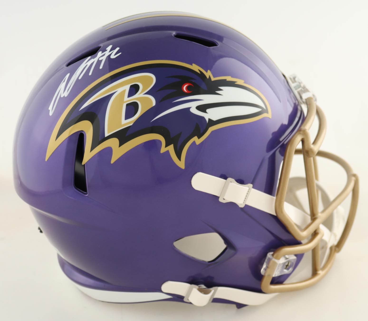 Rashod Bateman Signed Ravens Full-Size Flash Alternate Speed Helmet ...