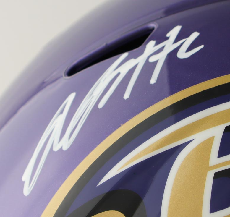 Rashod Bateman Signed Ravens Full-Size Flash Alternate Speed Helmet ...