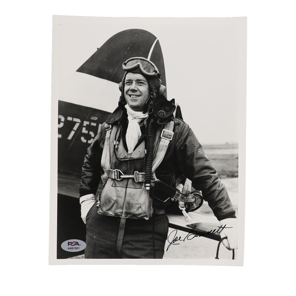 Joseph Bennett Signed 8x10 Photo WWII 56th FG Ace 8.5 Victories (PSA ...
