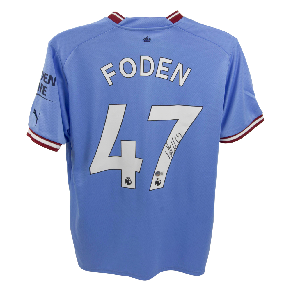 Phil Foden Signed Manchester City Jersey (Beckett) | Pristine Auction