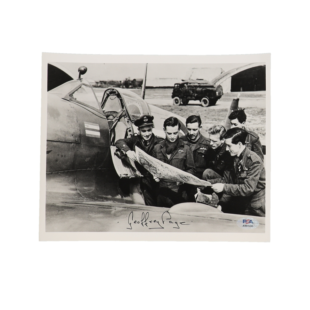 Geoffrey Page Signed 8x10 Photo WWII Battle of Britain Pilot (PSA ...