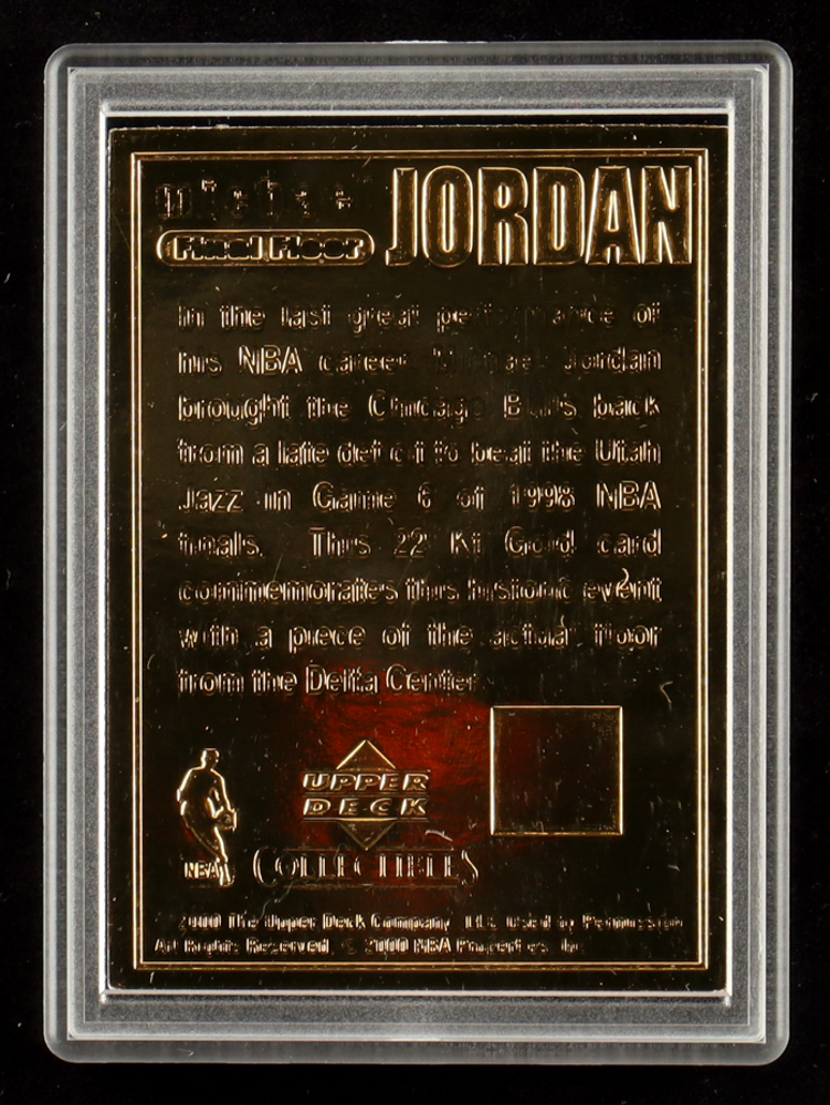 Michael Jordan LE 2000 Upper Deck MJ's Final Floor 22Kt Gold Card with Display Case | Pristine ...
