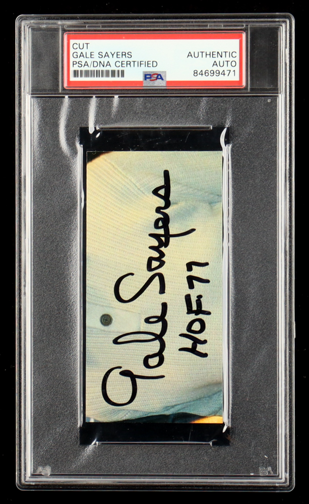 Gale Sayers Signed Cut Inscribed "HOF 77" (PSA) | Pristine Auction
