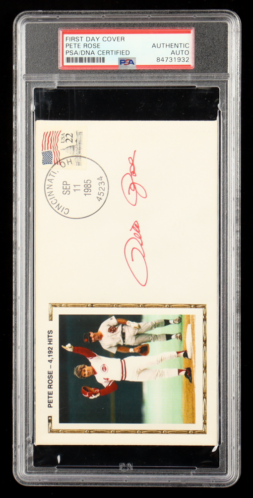Pete Rose Signed 1985 FDC Envelope (PSA) | Pristine Auction
