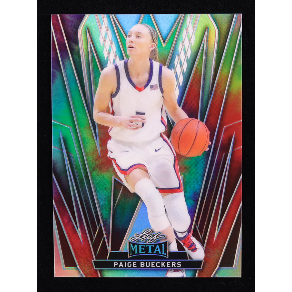 Paige Bueckers 2024 Leaf Metal Women of Sport Promos Prismatic Oil ...