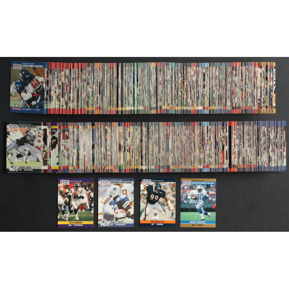 1990 Pro Set Football Complete Set of (798) Cards with Barry Sanders #1 ...
