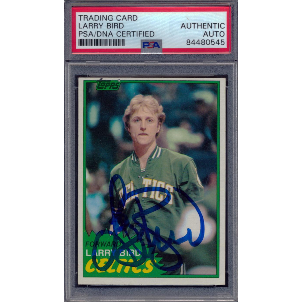 Larry Bird Signed 1981-82 Topps #4 (PSA) | Pristine Auction
