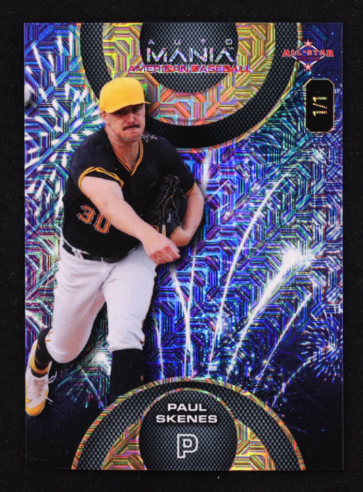 Paul Skenes 2024 Wild Card Auto Mania Mojo Blue Fireworks #AMAHPS3 RC ...