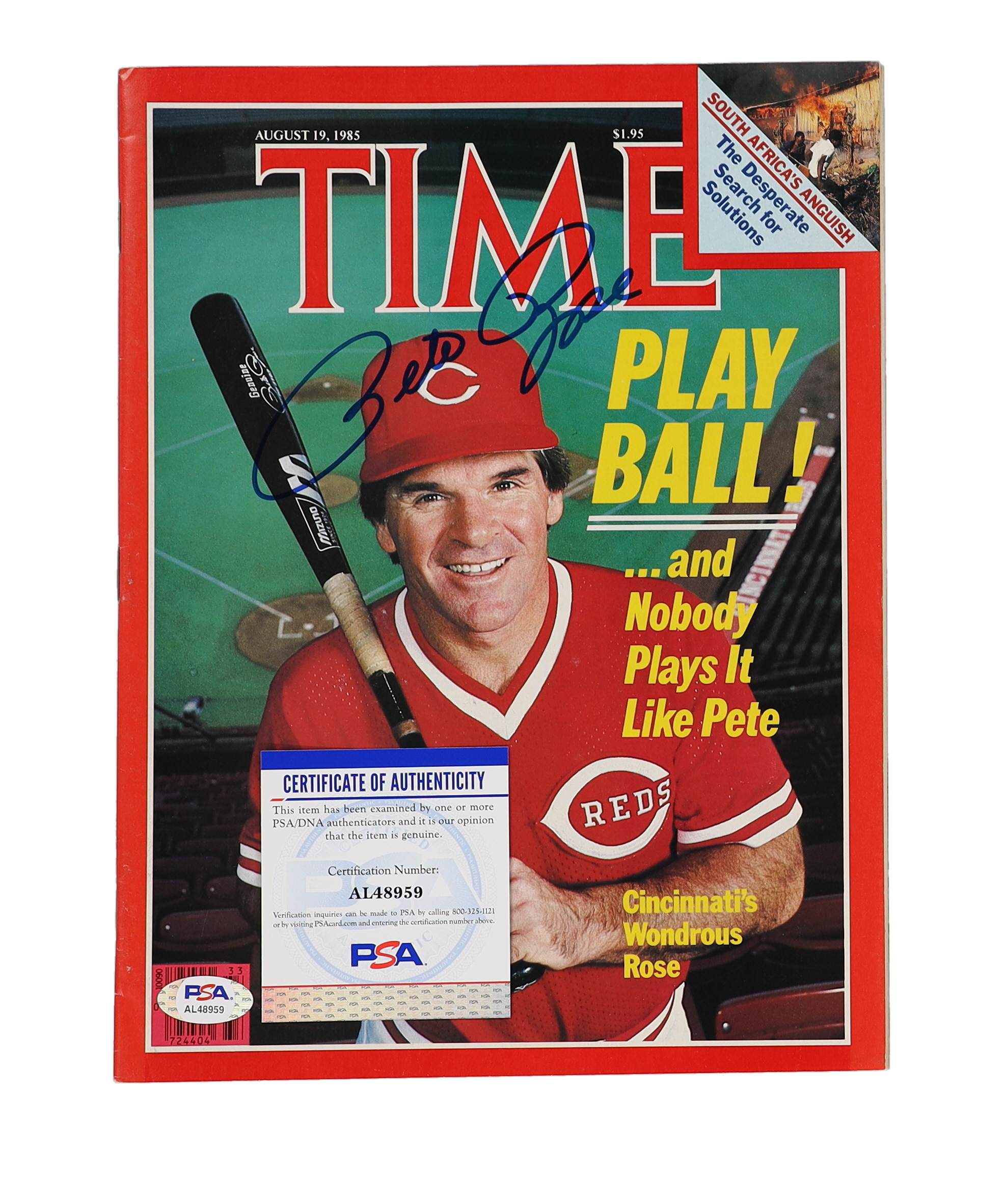 Pete Rose Signed "TIME" Magazine Cover (PSA) | Pristine Auction